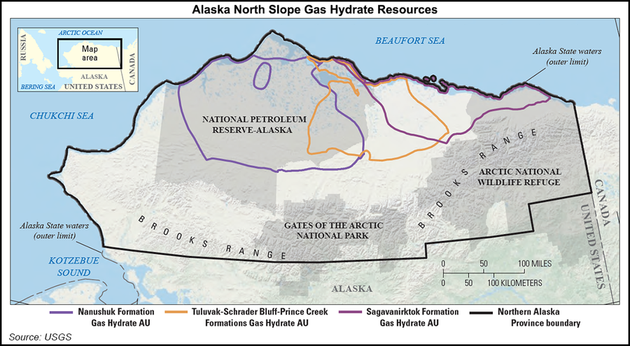 USGS Reduces Alaska North Slope Natural Gas Hydrate Estimates to 53.8 Tcf