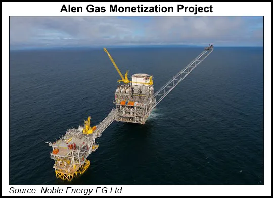Natural Gas Flowing from Chevron’s Alen Project Offshore Equatorial Guinea