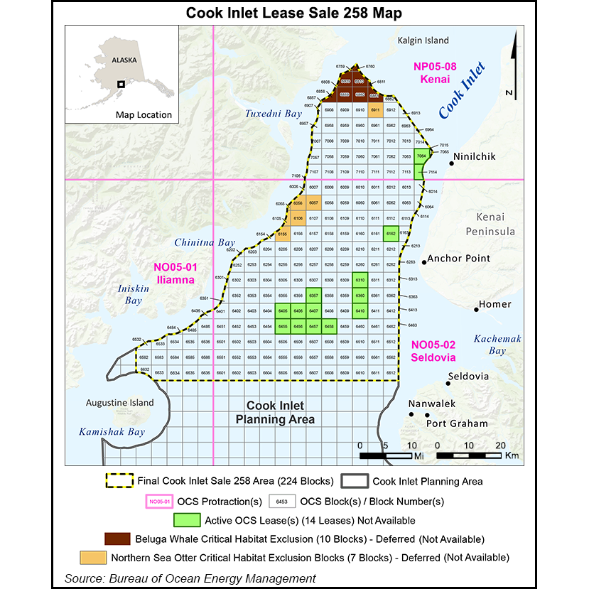 Alaska Oil, Natural Gas Lease Sale Set for Cook Inlet This Month