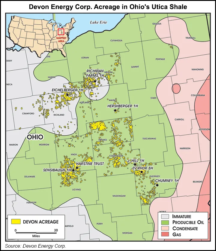 Devon Energy Selling Utica Shale Assets in Eastern Ohio