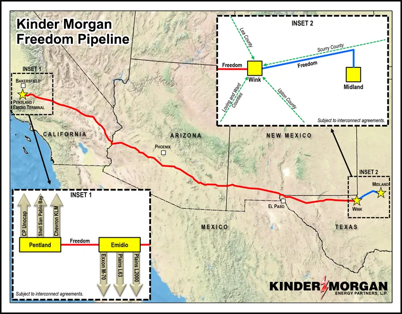 Kinder Launches Open Season for Oil Pipeline to California