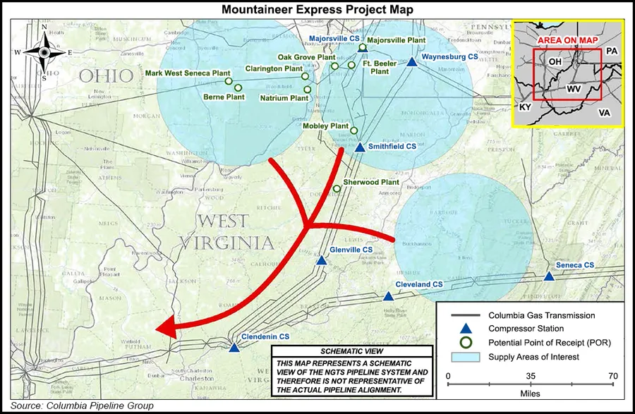 Columbia Proposes Appalachia-to-TCO Pool Project, Up to 2.5 Bcf/d