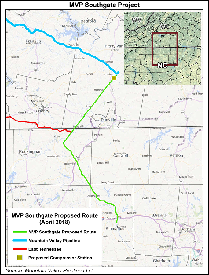 MVP Seeking FERC Approval for Southgate Expansion into North Carolina