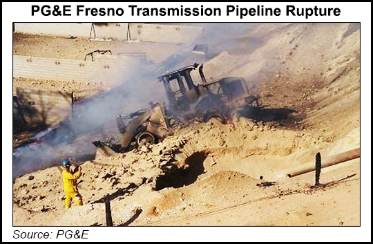 Digging Ruptures PG&E Pipeline; 14 Injured