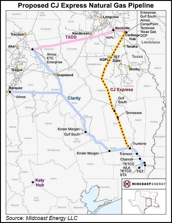 Open Season Launched for CJ Express NatGas Pipeline in East Texas