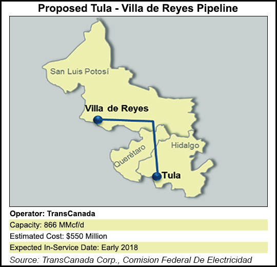 TransCanada Wins Bid For Interior Mexico NatGas Pipeline