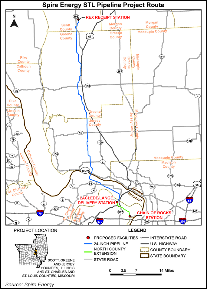 Spire STL Line in Illinois, Missouri May Boost REX Utilization