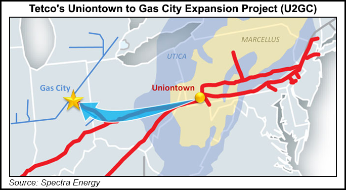 Tetco's U2GC Pennsylvania-to-Indiana Project Nearing Service