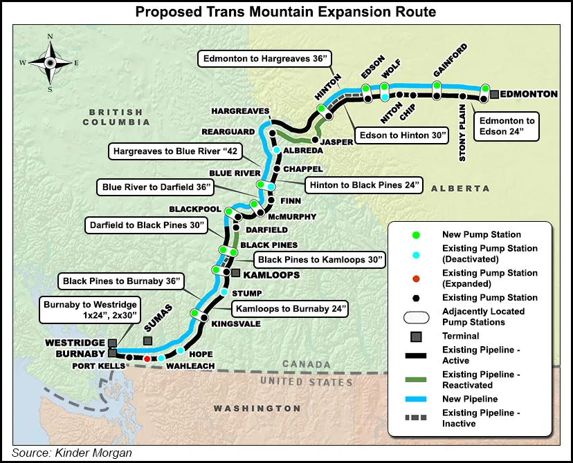 Kinder Morgan Canada Applies to Build Last Leg of Trans Mountain Pipeline