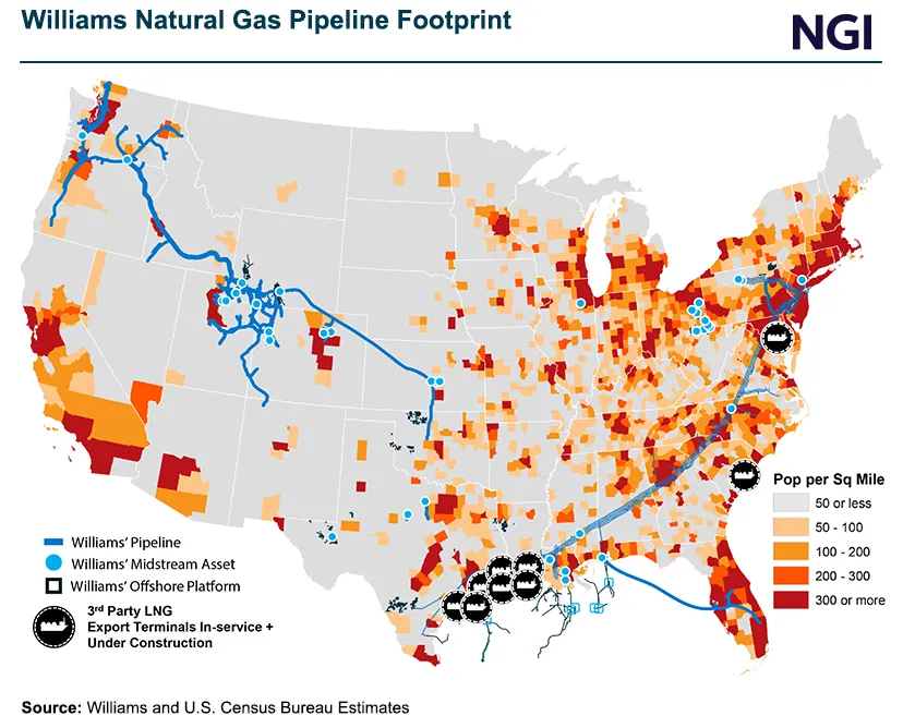 Williams Gas Pipeline Map Williams Tapping The Rockies With $1.5B